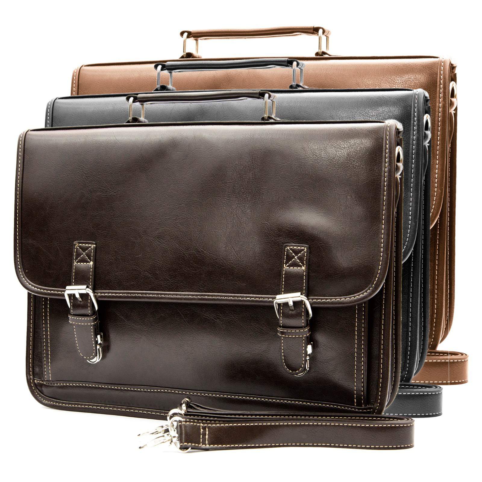 Classic Vintage Men's Professional Business Briefcase Messenger Bag ...
